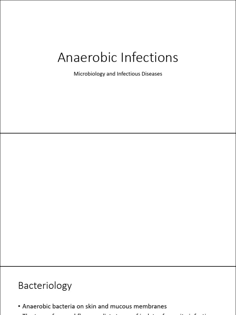 Anaerobic Infections | PDF | Medical Specialties | Microbiology