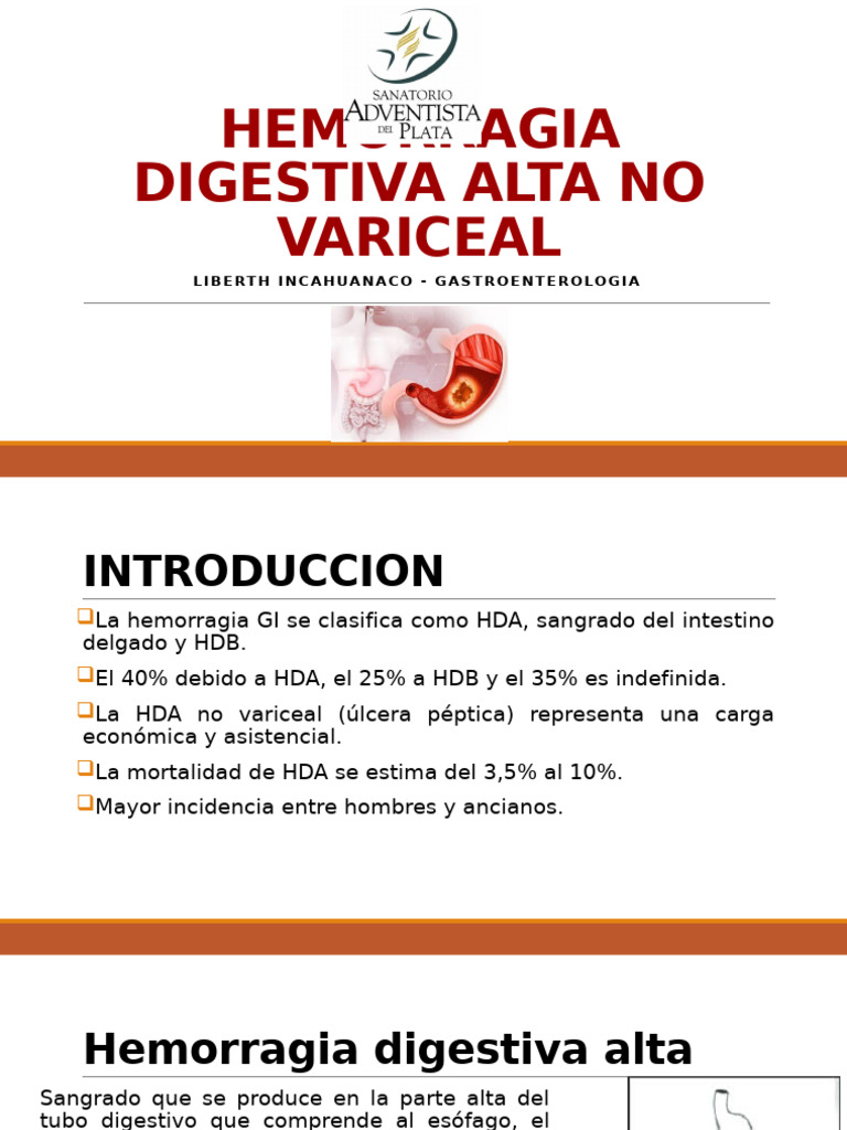 Presentacion HDA y HDB SAP 2024 | PDF | Gastroenterología | Sangre