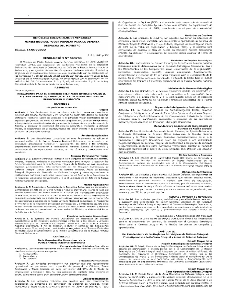 Mando Operacional | PDF