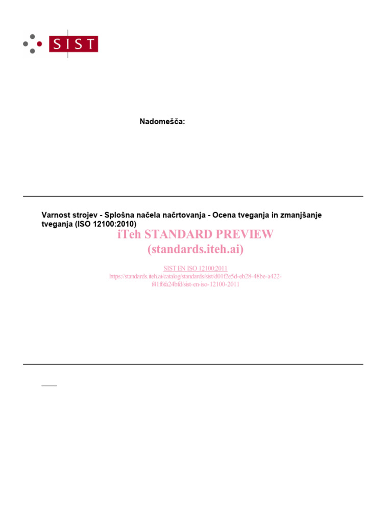 SIST-EN-ISO-12100-2011 | PDF | Risk | Risk Management