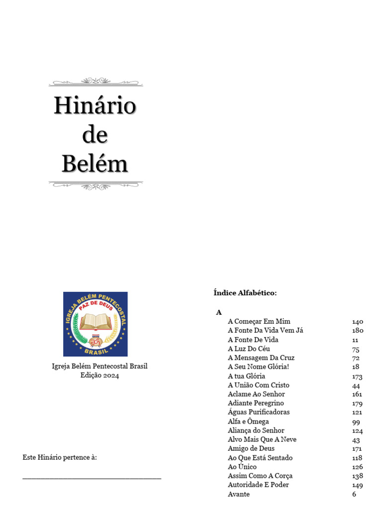 n-up-pdf_Hinario Igreja Belem - final rev2024 v2 (1) | PDF | Jesus | Pecado