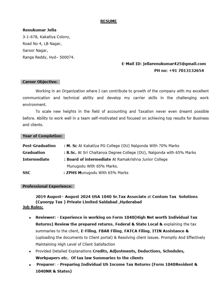 Tax Reviewer - Renu Kumar Jella-4y, 5lpa | PDF | Taxes | Payments