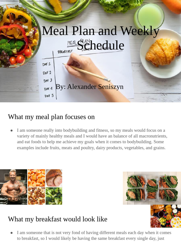 Meal Planning and Schedule Assignment | PDF | Meal | Lunch