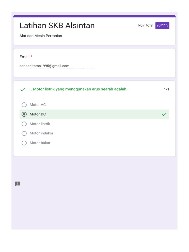 Latihan SKB Alsintan | PDF