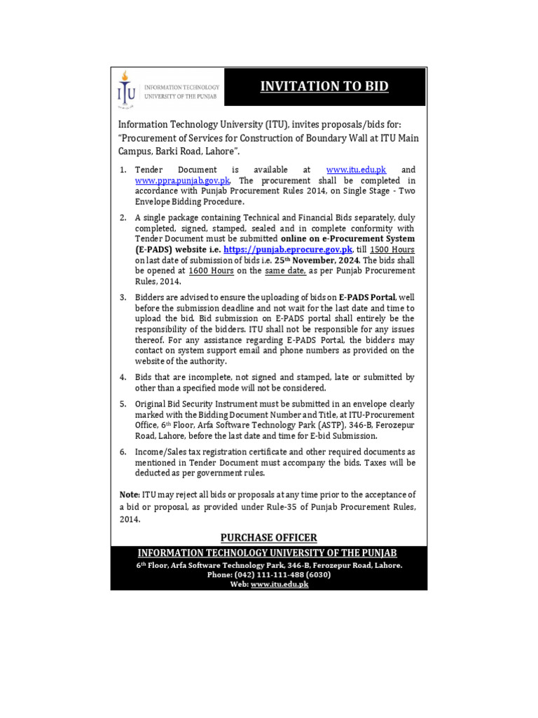 Tender Doc Procurement | PDF