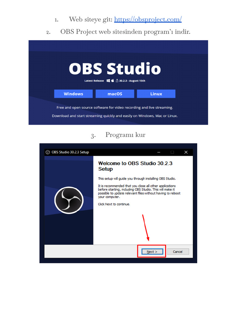 QULAQ OBS Kurulumu Ve Kullanımı | PDF