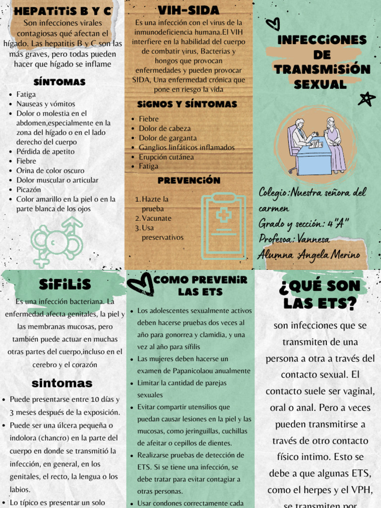Triptico | PDF | Infección transmitida sexualmente | Microbiología