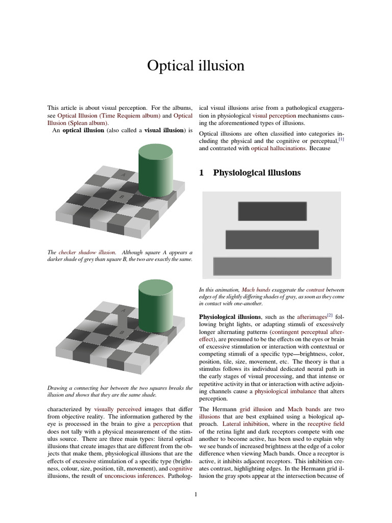 Optical Illusion | PDF | Illusion | Perception