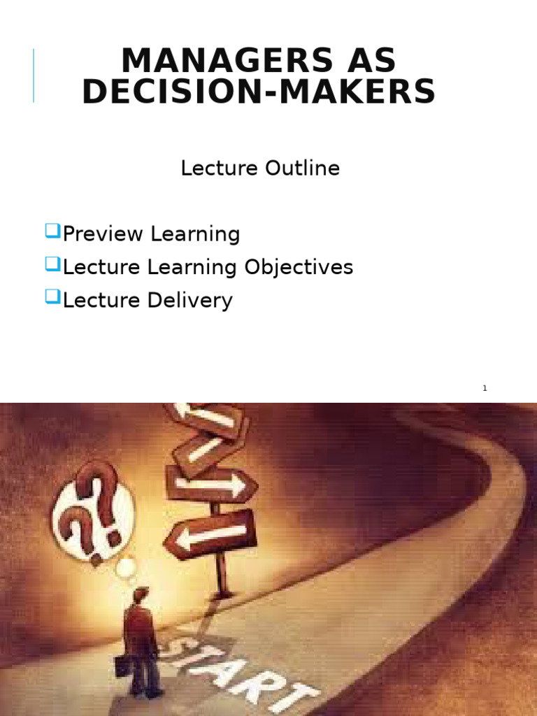Managers' Decision-Making Process Guide | PDF | Decision Making ...