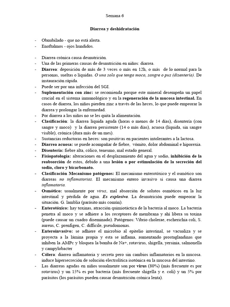 Pedi2 - sem6 | PDF | Diarrea | Especialidades Medicas