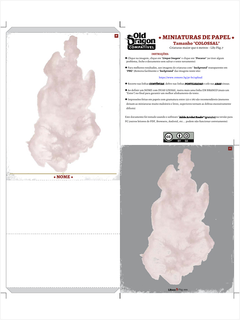 OD2 - Miniaturas de Papel - Colossal (Editável) | PDF
