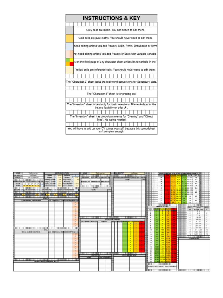 Ascendant_RPG_Character_Sheet_v10 | PDF | Computing | Role Playing