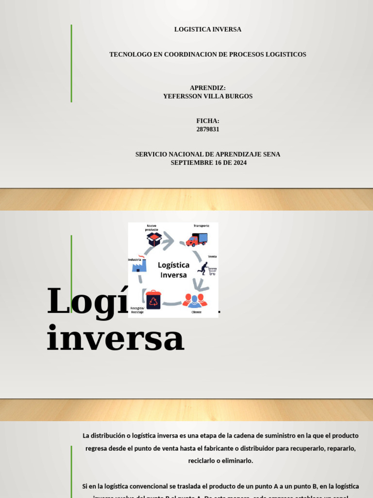 Logística inversa | PDF | Logística | Cadena de suministro