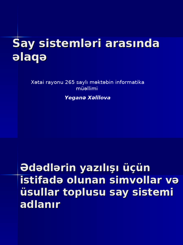 Say sistemi-YX | PDF