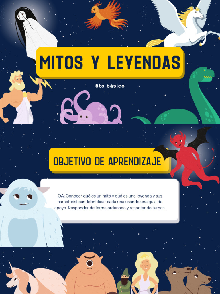 Myths and Legends Educational Presentation in Colorful Bold ...