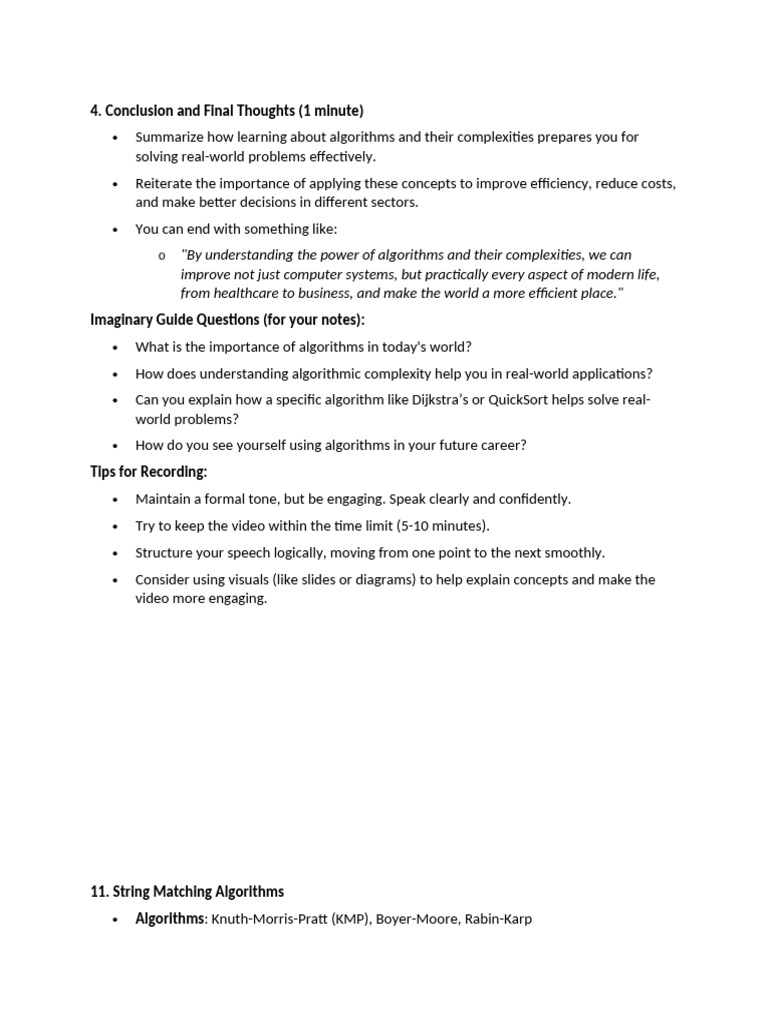 Importance of Algorithms in Real Life | PDF