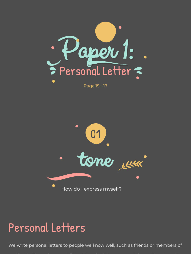 Writing Personal Letters in English | PDF | Human Communication