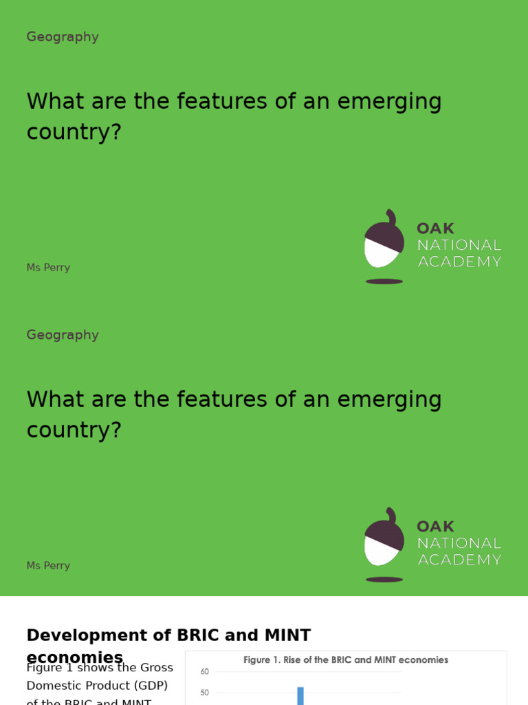 Features of Emerging Economies Explained | PDF | Bric | Economies