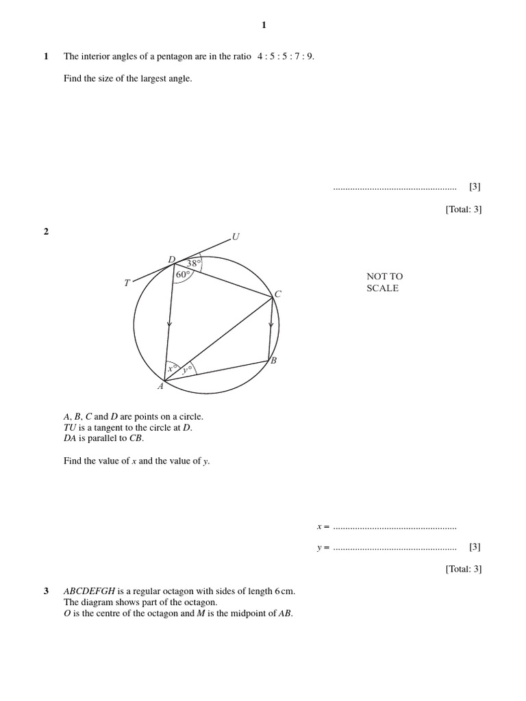 Circle properties 0580 | PDF | Circle | Area