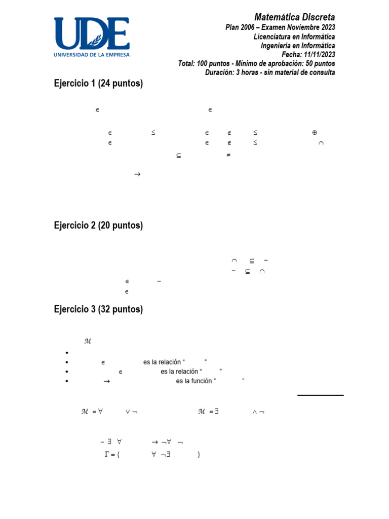 MD1 Examen 2023 Nov Dic Letra | PDF | Función (Matemáticas) | Matemáticas