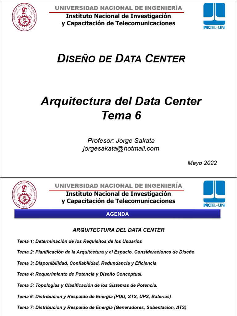 Diseño de PDU y UPS en Data Centers | PDF | Energia electrica | Transformador