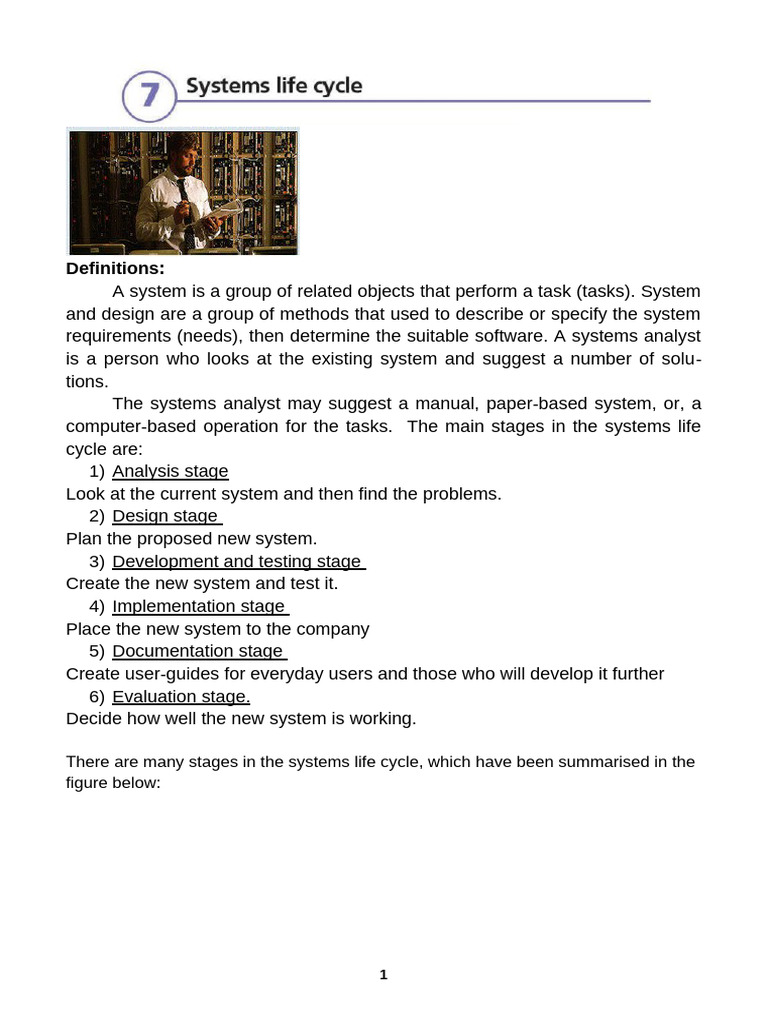 Chapter 7 - The systems life cycle - 2023 | PDF | Software Testing ...