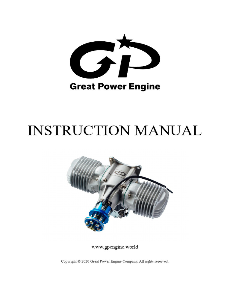 GP Engine Instruction Manual | PDF | Carburetor | Throttle