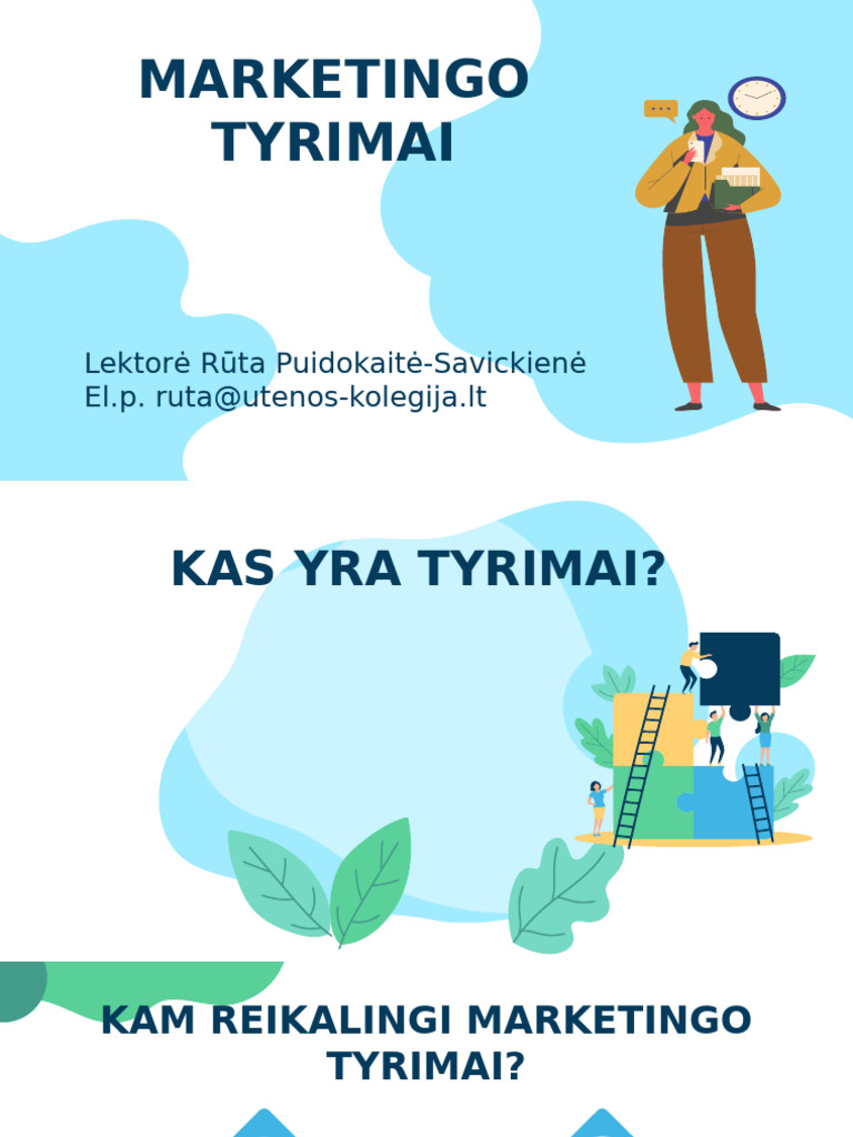 MARKETINGO TYRIMAI DALYKO IR PROJEKTINIO PAAIŠKINIMAS VVI (6) | PDF