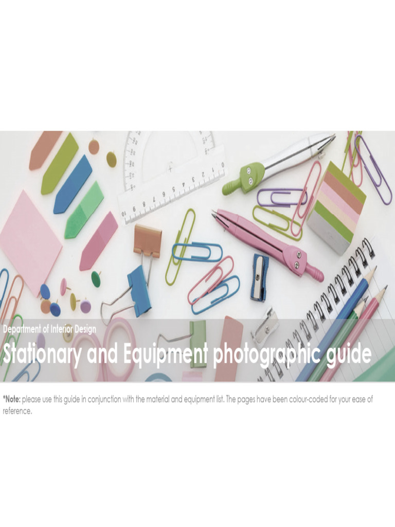 Interior Design Equipment Guide | PDF