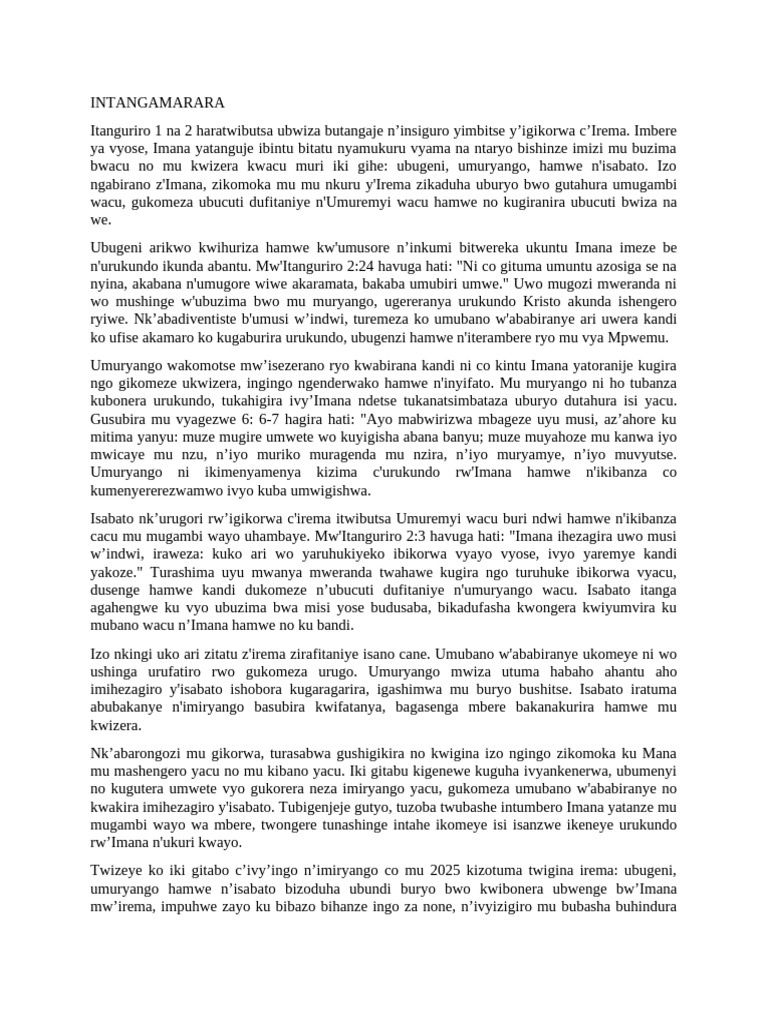 2025 BUM - AFM WEEK OF PRAYER KIRUNDI | PDF | Bantu