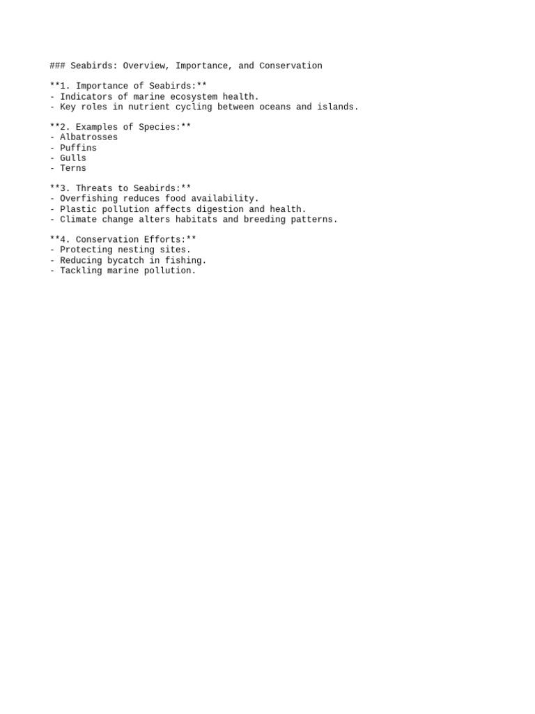 Seabirds Research | PDF