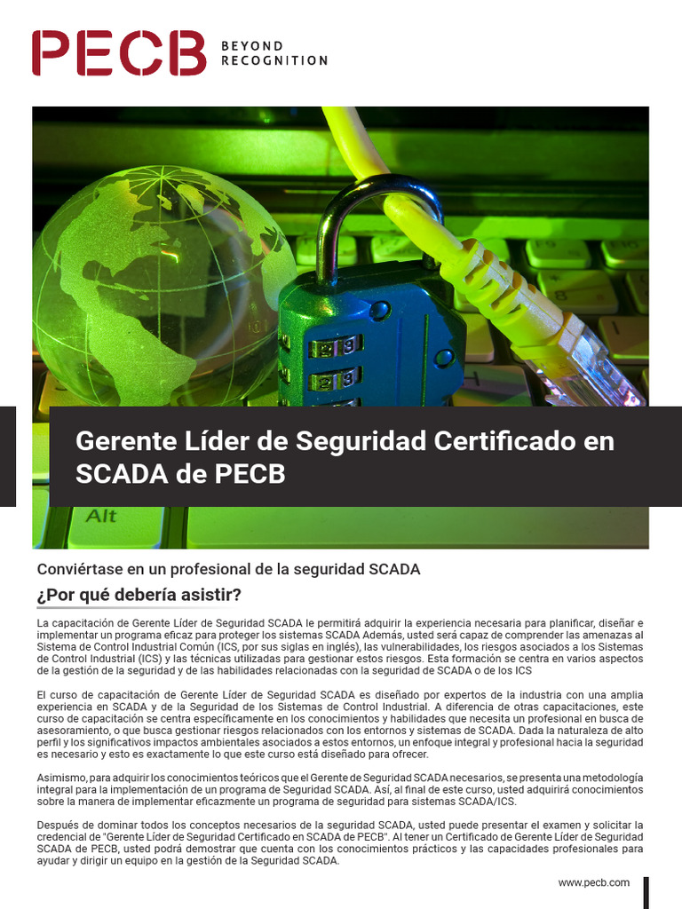 Iso Lead Scada Security Manager - 4p Es | PDF | Scada | Valores