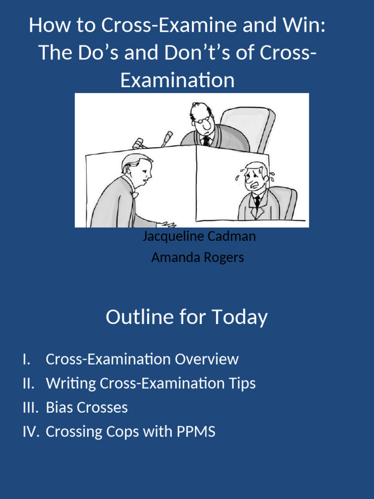 Cross Examination Basics | PDF | Witness | Cataract