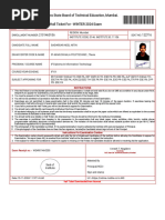 MS-CIT Hall Ticket | PDF | Identity Document | Driver's License