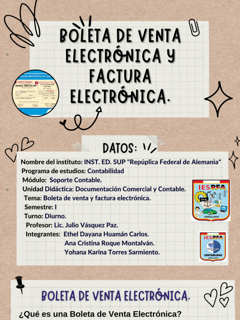 Boleta de Venta y Factura Electrónica | PDF