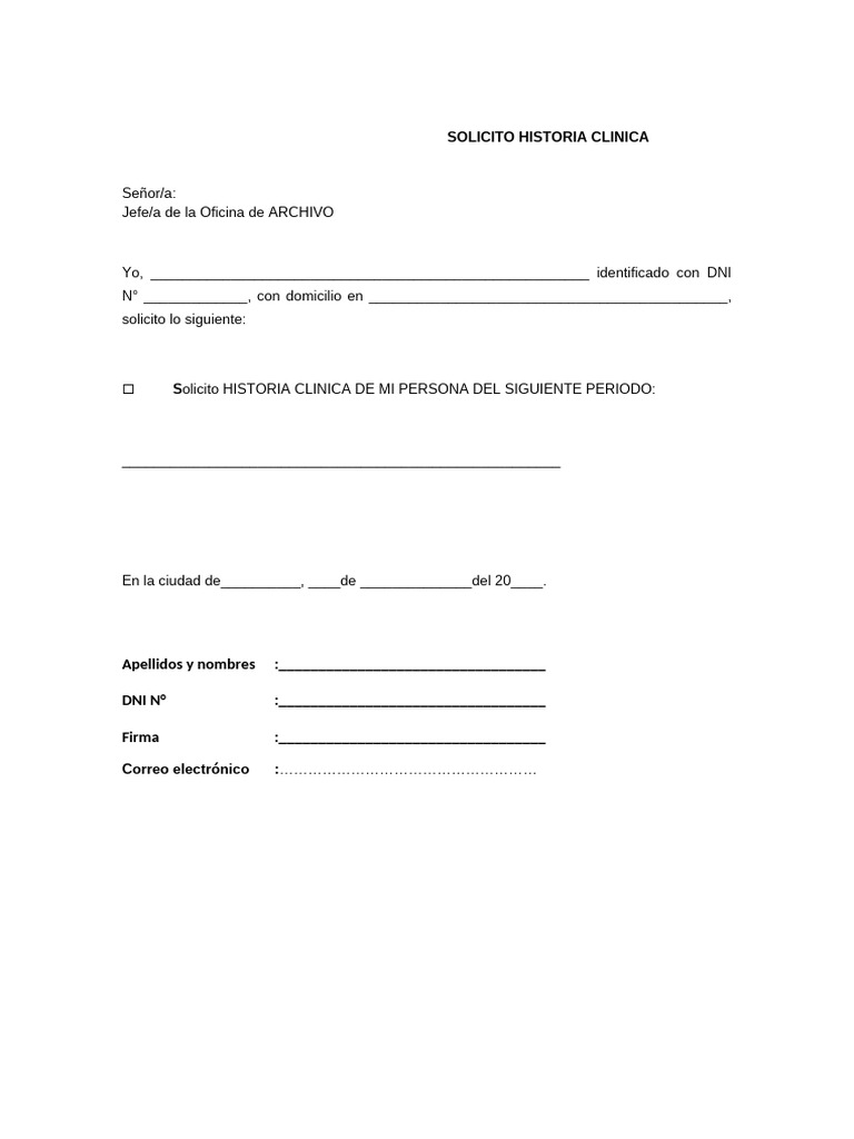 Solicitud Simple | PDF