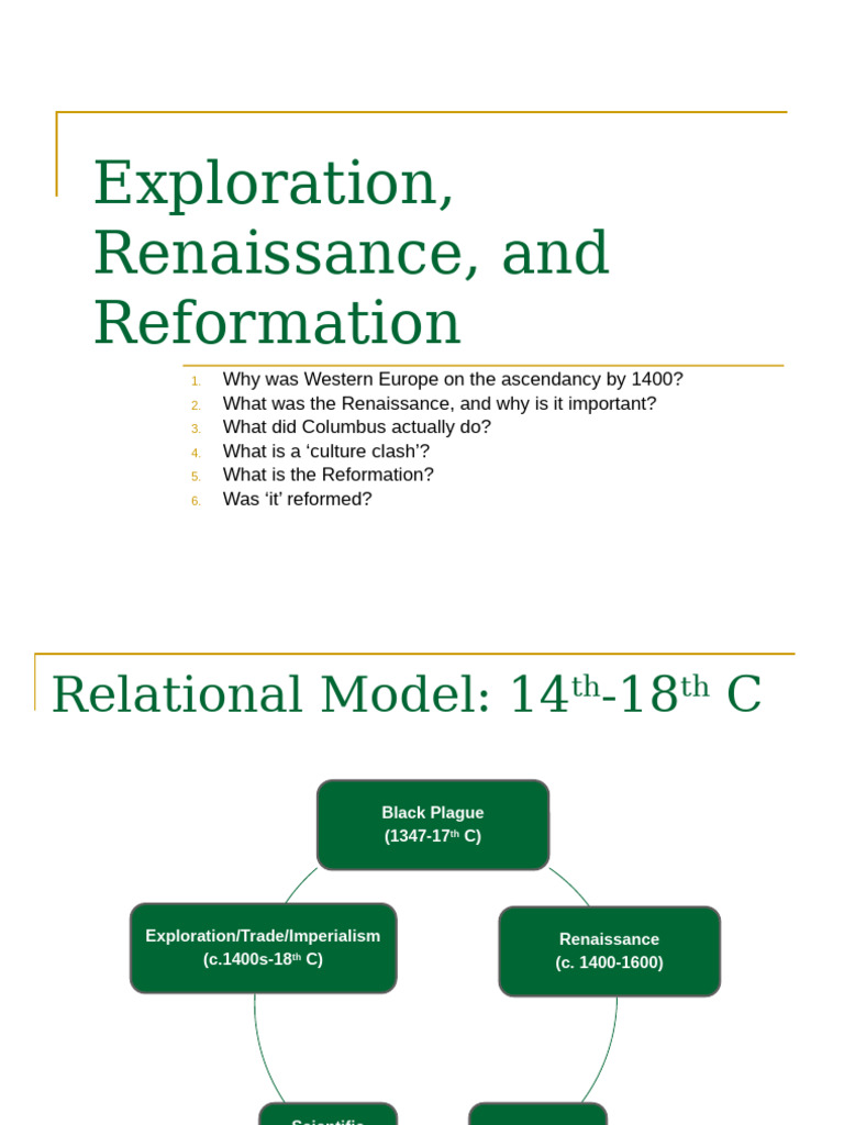 Exploration, Renaissance, and Reformation117 | PDF | Renaissance ...