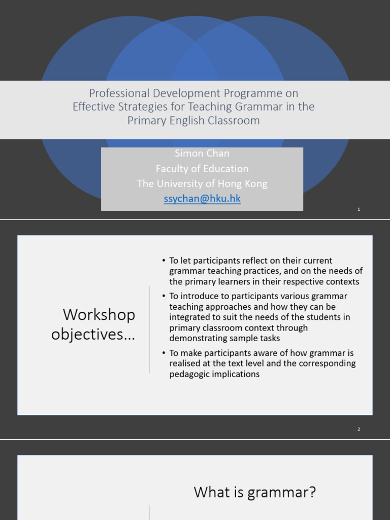 Effective Strategies For Teaching Grammar in The Primary English ...