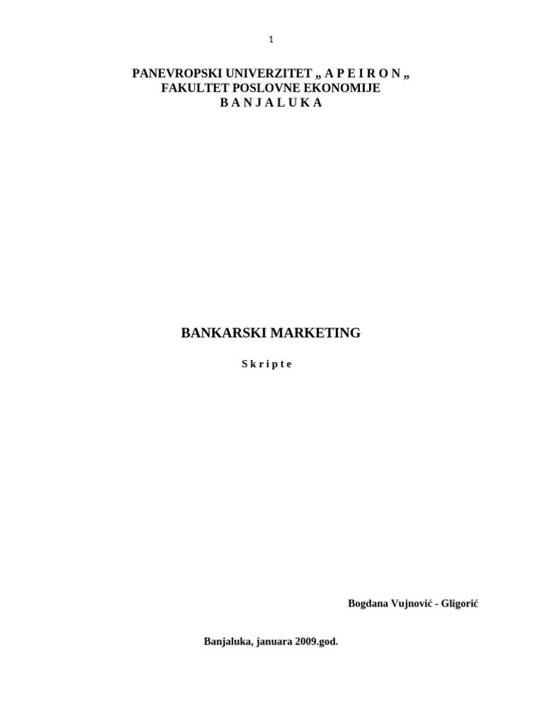 MARKETING -SKRIPTA | PDF