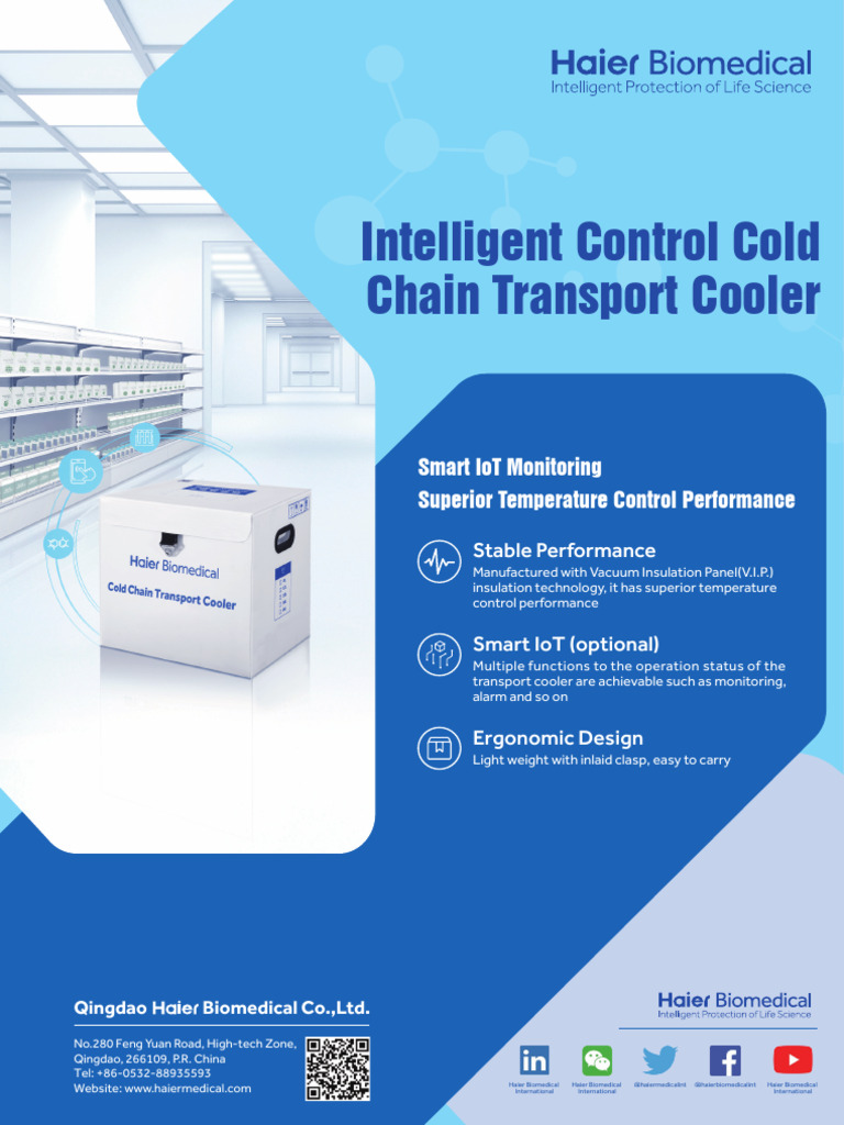 Intelligent Control Cold Chain Transport Cooler | PDF | Ice | Temperature