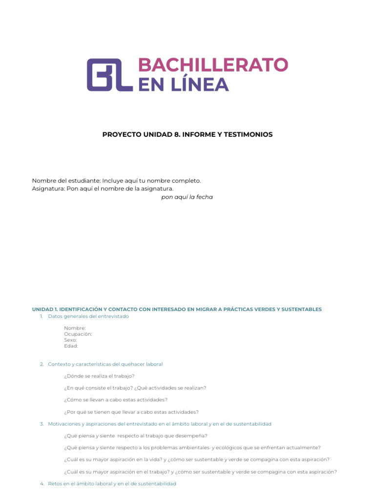 Plantilla Unidad 8 (A302) | PDF | Sustentabilidad | Migración humana