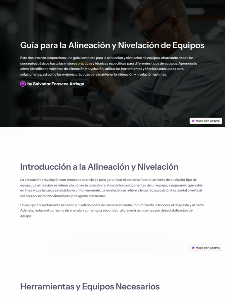 Guía de Alineación y Nivelación de Equipos | PDF | Herramientas