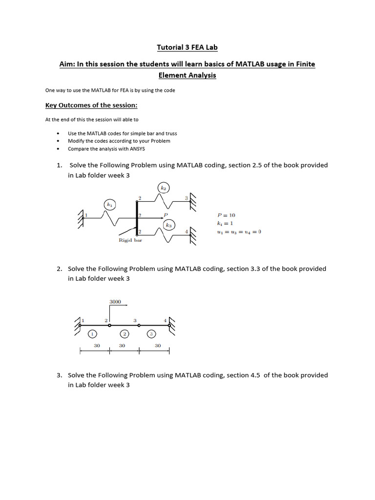 MATLAB FEA Basics for Students | PDF