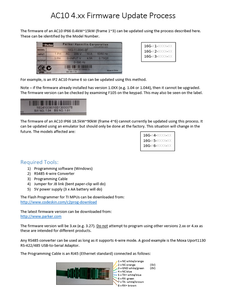 AC10 4.Xx Firmware Update Process | PDF | Electrical Connector ...