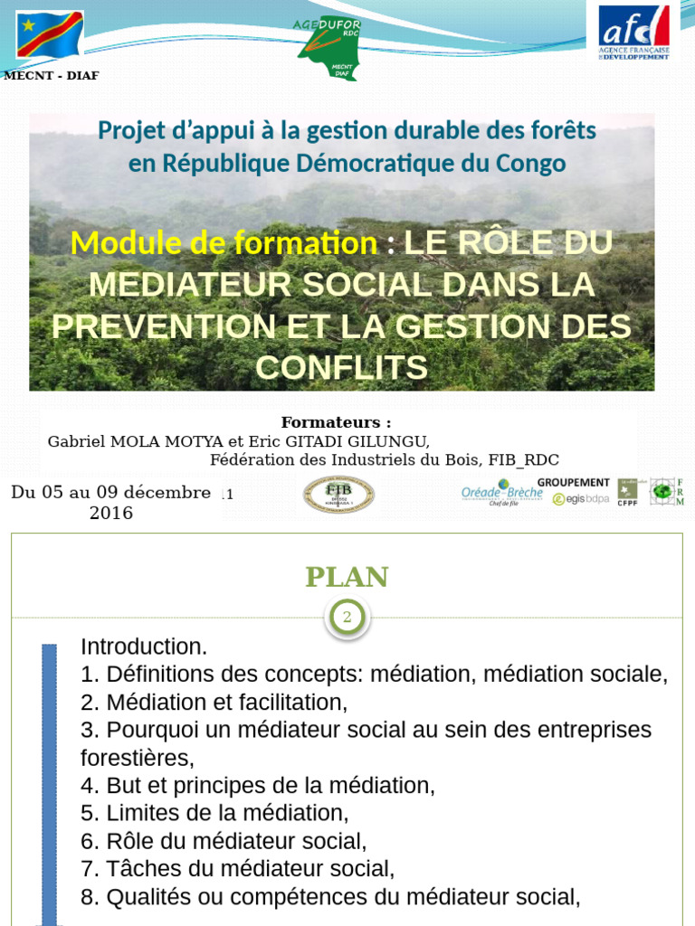 Rôle du Médiateur Social en Forêts | PDF | Médiation | Négociation