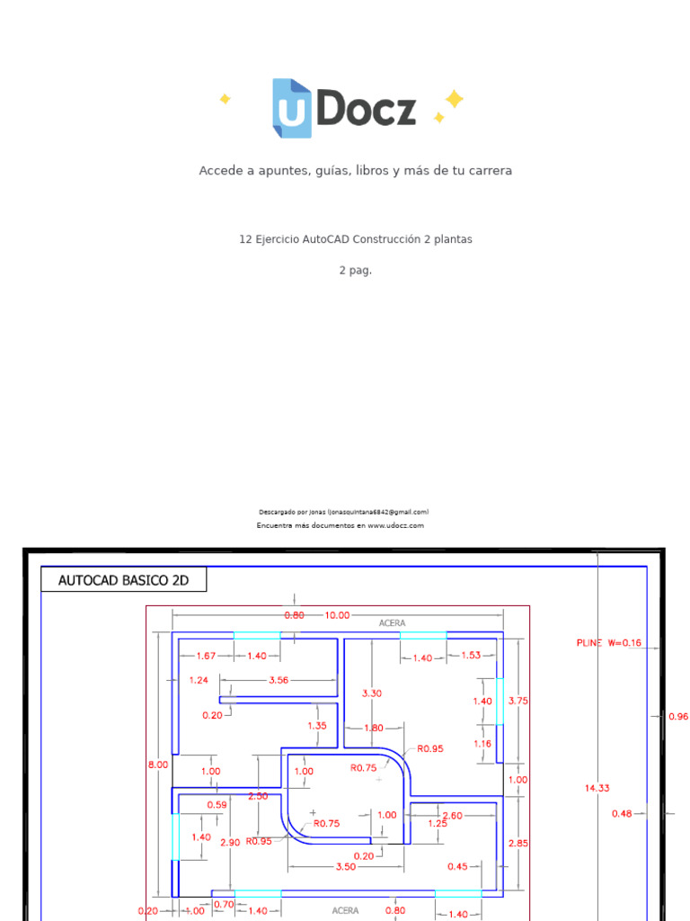 12 Ejercicio Autocad 42681 Downloadable 7324199 | PDF