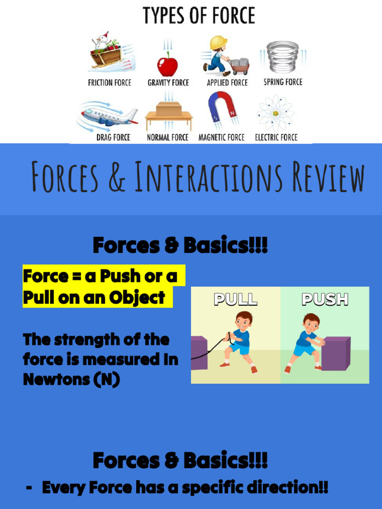 Unit 2 Forces Review (Balanced vs. Unbalanced Forces) - 1 | PDF
