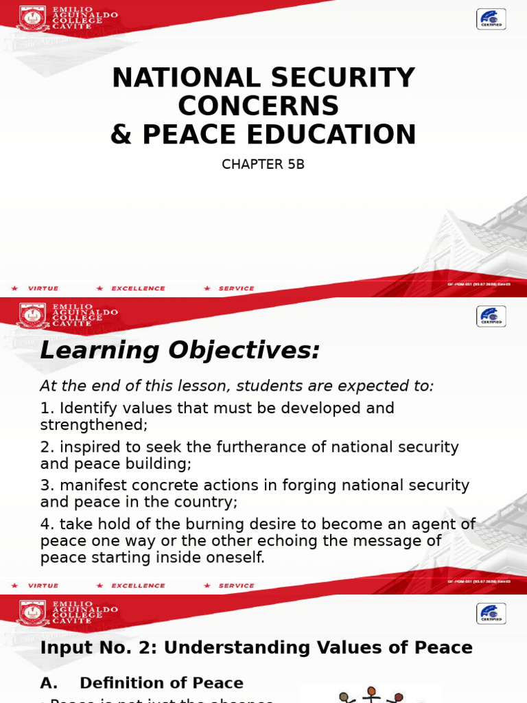 Chapter 5b National Security | PDF | Peace | Violence