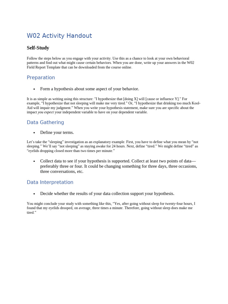 psych111_w02_SelfStudyActivityHandout | PDF