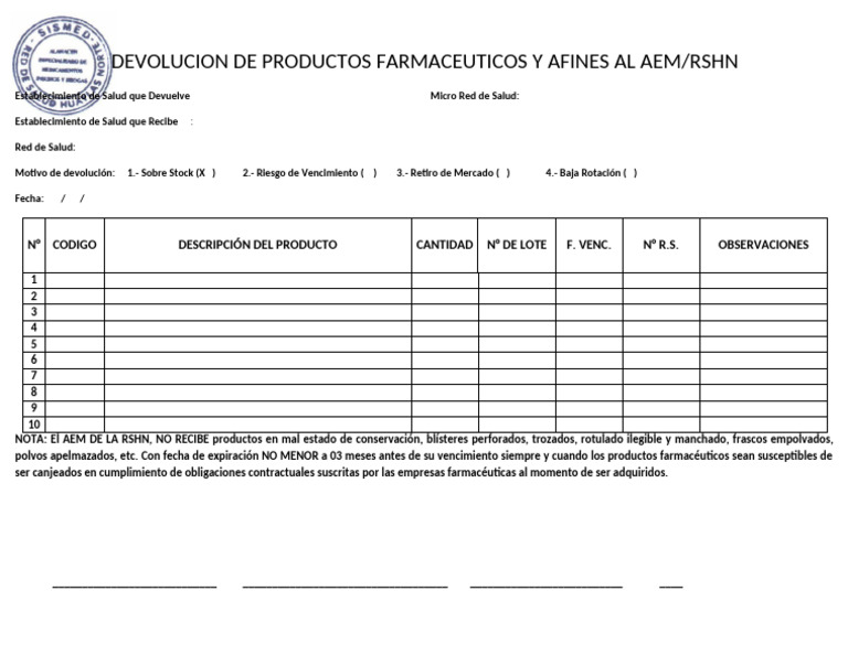Hoja de Devolucion | PDF